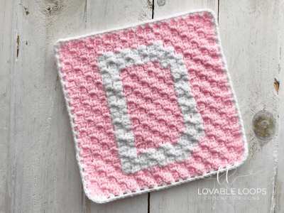 Letter D Graph | Free Crochet Pattern | Alphabet Crochet Baby Blanket
