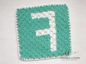 Letter F Graph | Free Crochet Pattern | Alphabet Crochet Baby Blanket