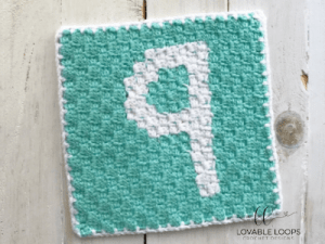 Letter P Graph | Free Crochet Pattern | Alphabet Crochet Baby Blanket
