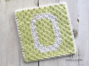 Letter O Graph | Free Crochet Pattern | Alphabet Crochet Baby Blanket