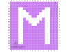 Letter M Graph | Free Crochet Pattern | Alphabet Crochet Baby Blanket