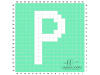 Letter P Graph | Free Crochet Pattern | Alphabet Crochet Baby Blanket