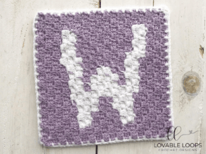 Letter W Graph | Free Crochet Pattern | Alphabet Crochet Baby Blanket