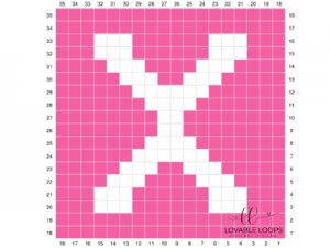 Letter X Graph | Free Crochet Pattern | Alphabet Crochet Baby Blanket
