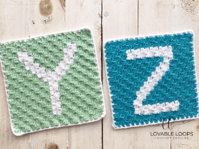 Letter Y Graph | Free Crochet Pattern | Alphabet Crochet Baby Blanket