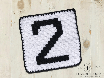 Number Two Graph | Free Crochet Pattern | Calculator Crochet Blanket
