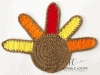 Crochet Turkey Applique Pattern Free | Lovable Loops