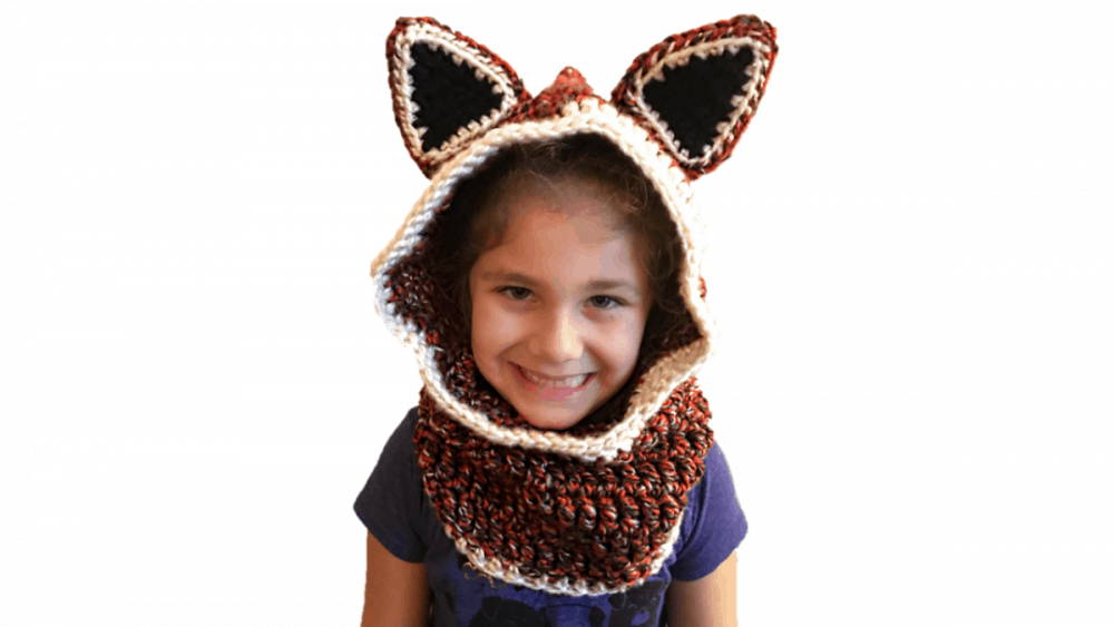 Free Hooded Fox Cowl Crochet Pattern | Quick & Easy Fox Cowl Pattern