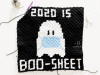 2020 is BOO-SHEET c2c free crochet pattern | Halloween crochet pattern