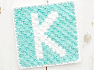 Letter K Graph | Free Crochet Pattern | Alphabet Crochet Baby Blanket