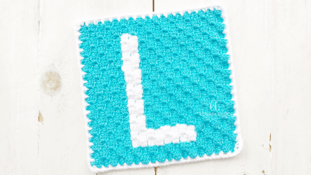 Letter L Graph | Free Crochet Pattern | Alphabet Crochet Baby Blanket