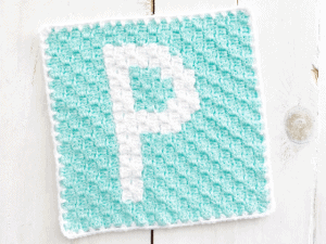 Letter P Graph | Free Crochet Pattern | Alphabet Crochet Baby Blanket