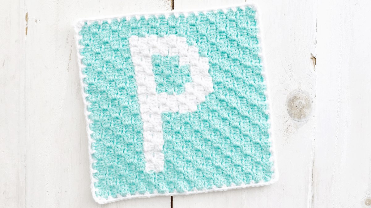 Letter P Graph | Free Crochet Pattern | Alphabet Crochet Baby Blanket