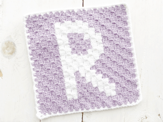 Letter R Graph | Free Crochet Pattern | Alphabet Crochet Baby Blanket