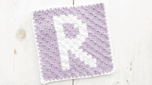 Letter R Graph | Free Crochet Pattern | Alphabet Crochet Baby Blanket
