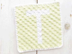 Letter T Graph | Free Crochet Pattern | Alphabet Crochet Baby Blanket