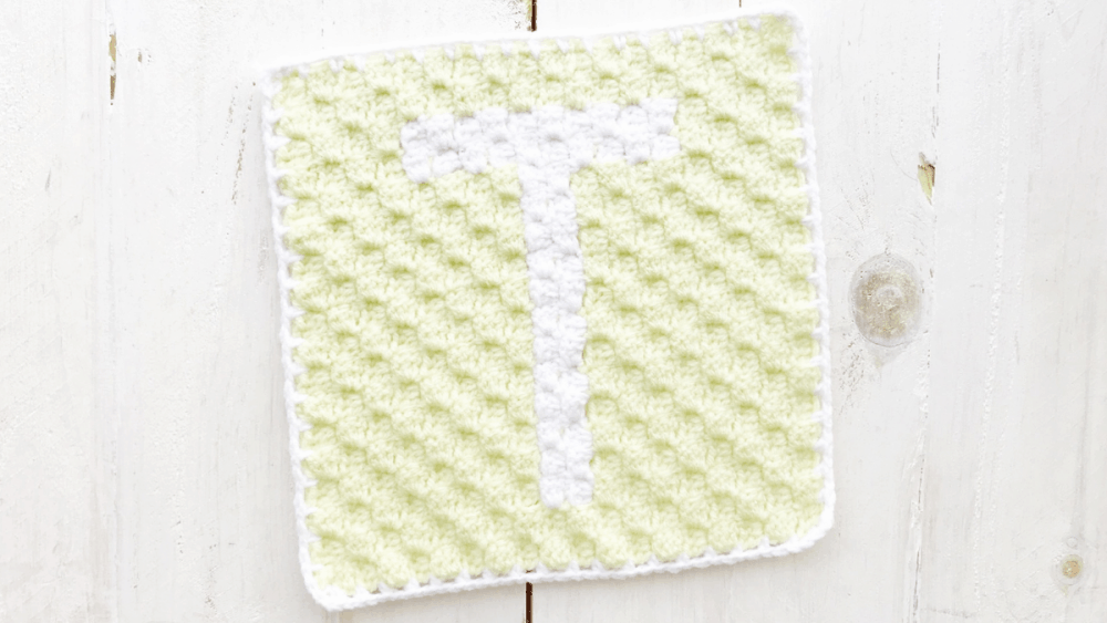 Letter T Graph | Free Crochet Pattern | Alphabet Crochet Baby Blanket
