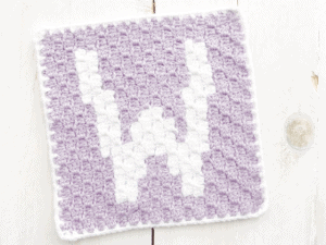 Letter W Graph | Free Crochet Pattern | Alphabet Crochet Baby Blanket