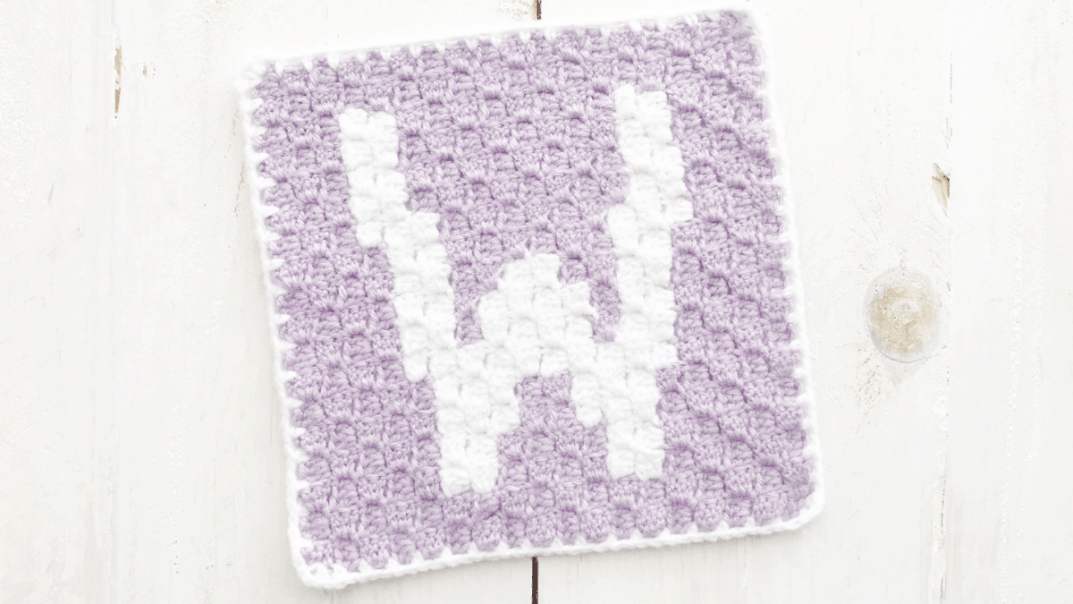 Letter W Graph | Free Crochet Pattern | Alphabet Crochet Baby Blanket