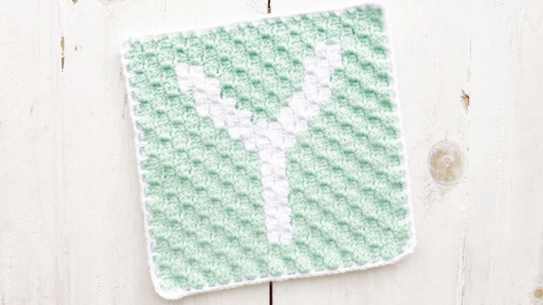 Letter Y Graph | Free Crochet Pattern | Alphabet Crochet Baby Blanket