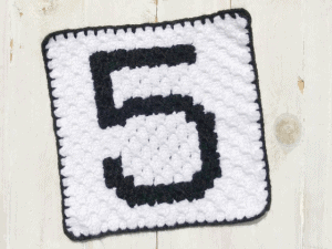 Number Five Graph | Free Crochet Pattern | Calculator Crochet Blanket