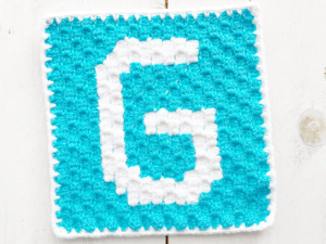 Letter G Graph | Free Crochet Pattern | Alphabet Crochet Baby Blanket