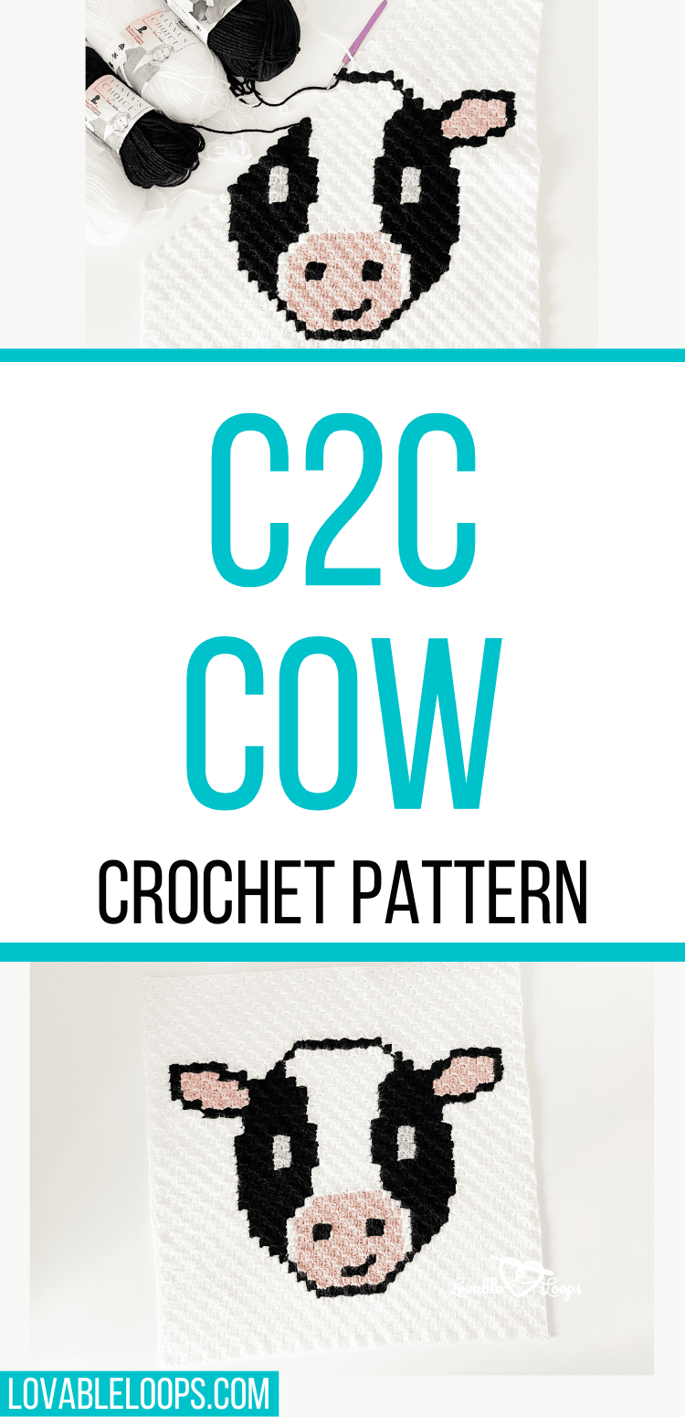 Crochet Cow Pattern C2C (Free & Easy)