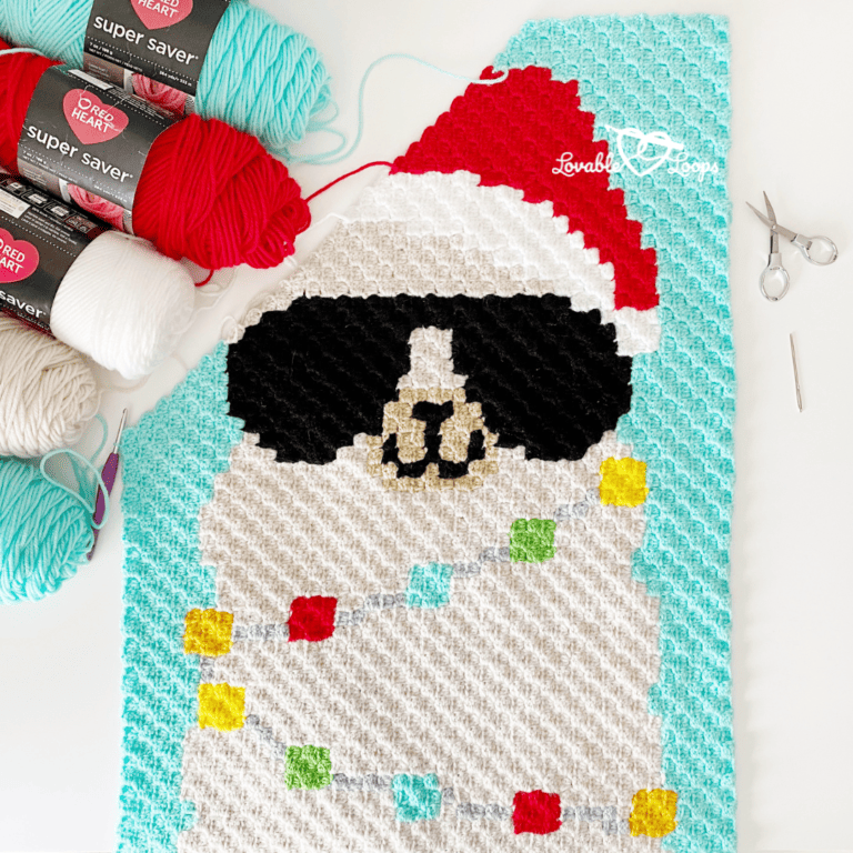 Crochet Christmas Blanket Pattern C2C (Free & Easy)