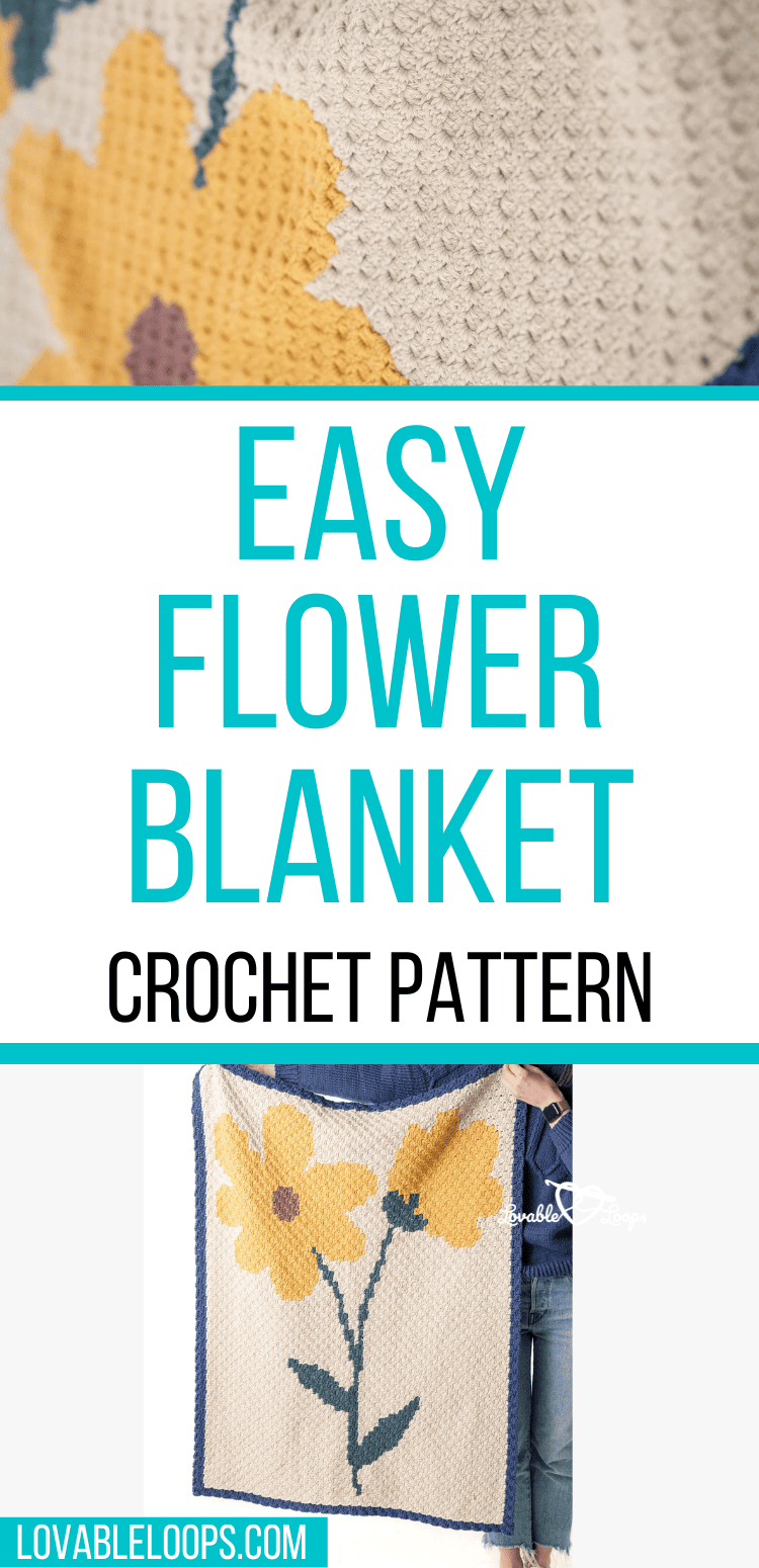 Spring Bloom Crochet Flower Blanket Pattern (Free & Easy)