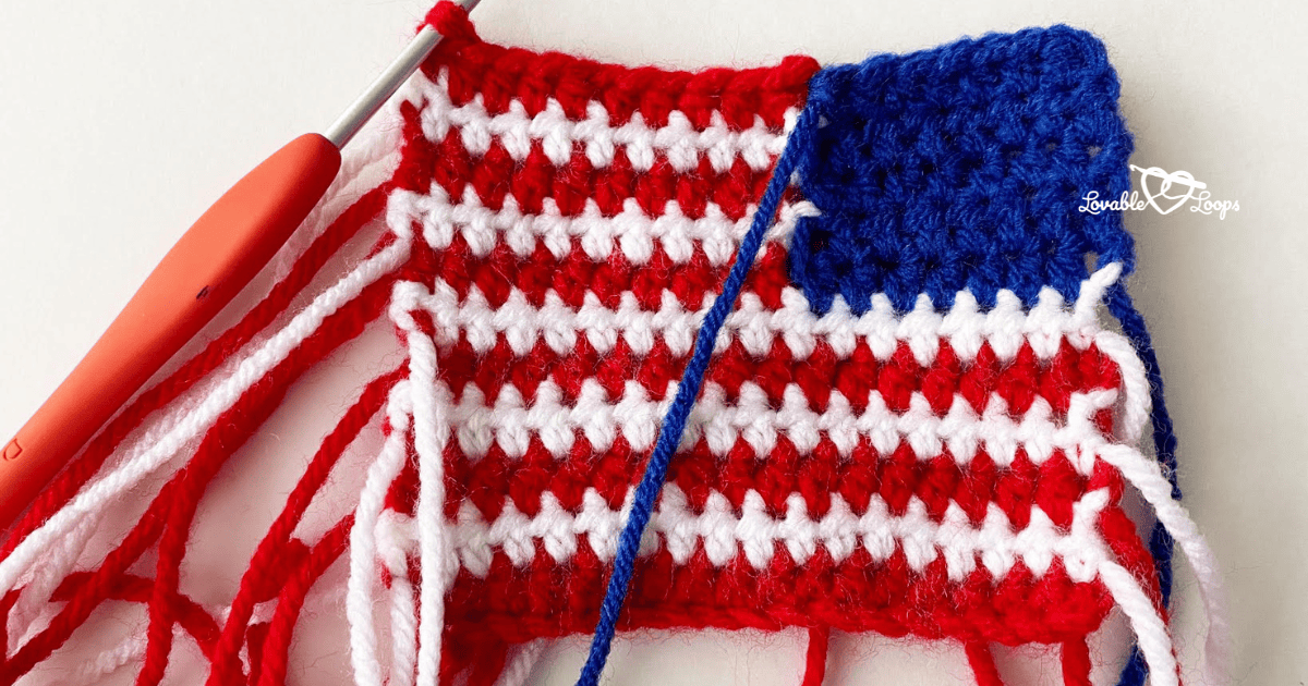 American Flag Crochet Pattern (Free & Easy)