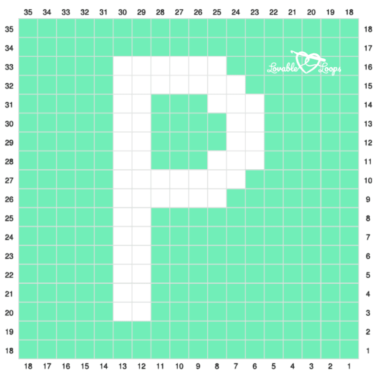 Letter P Crochet Pattern- Crochet Letter Patterns