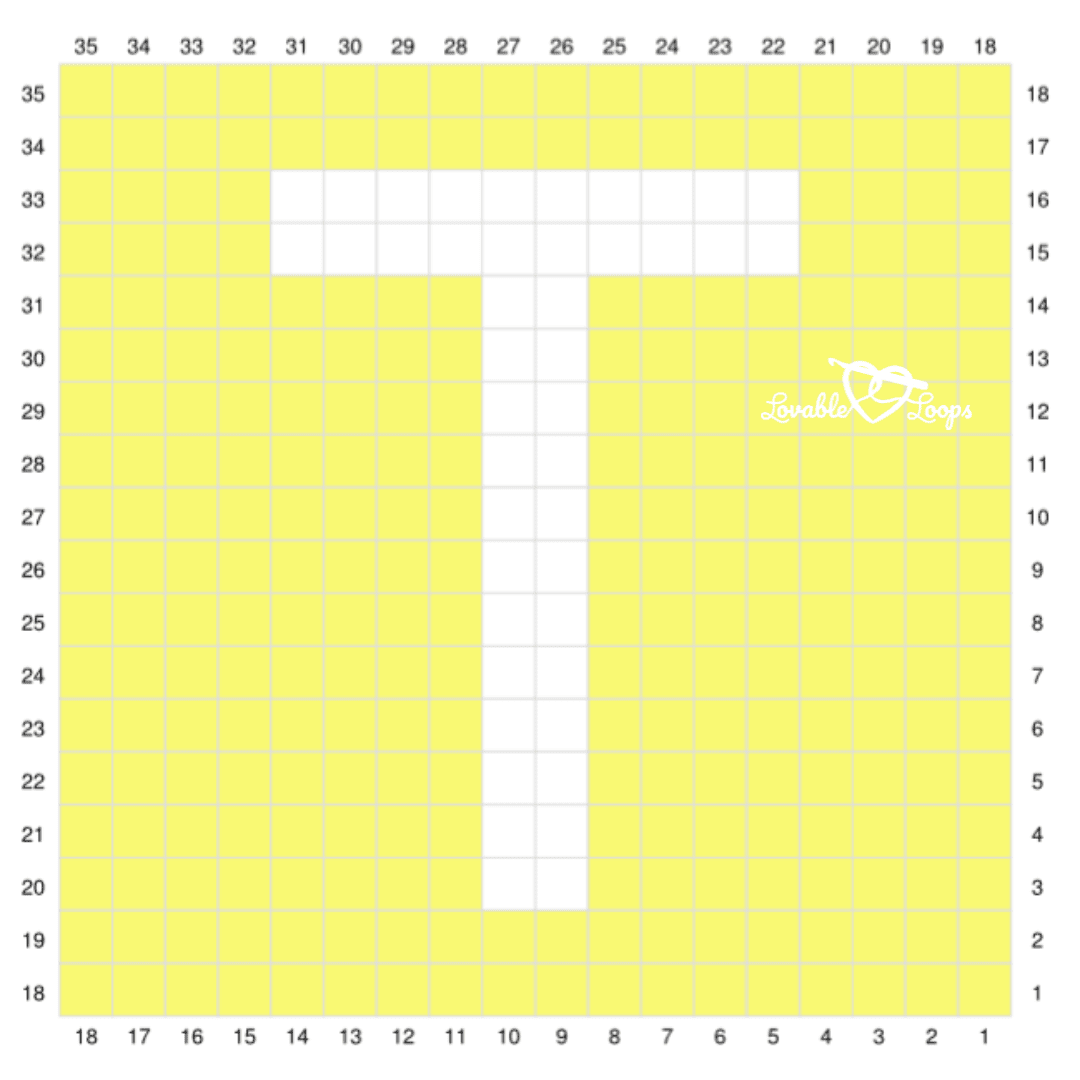 Letter T Crochet Pattern- Crochet Letter Patterns