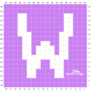 Letter W Crochet Pattern- Crochet Letter Patterns