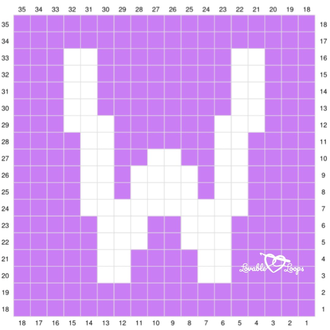 Letter W Crochet Pattern- Crochet Letter Patterns