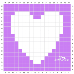 c2c Crochet Heart Pattern- Crochet Letter Patterns
