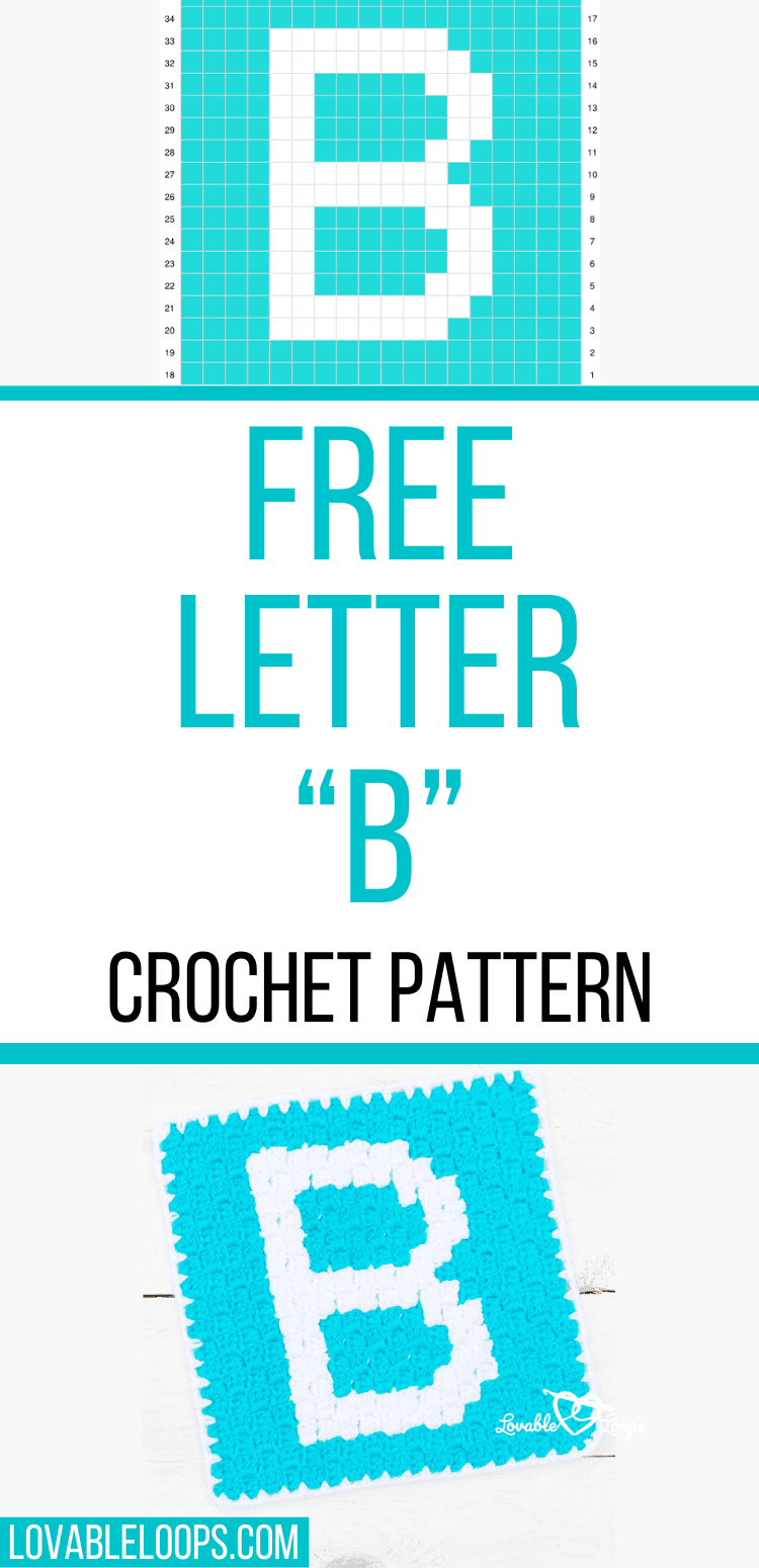 Letter B Crochet Pattern- Crochet Letter Patterns