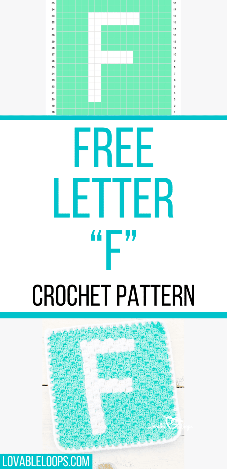 Letter F Crochet Pattern- Crochet Letter Patterns