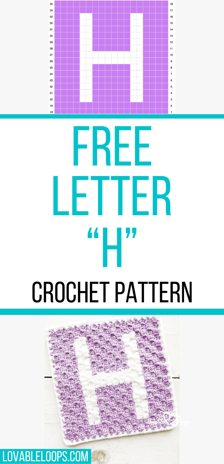 Letter H Crochet Pattern- Crochet Letter Patterns