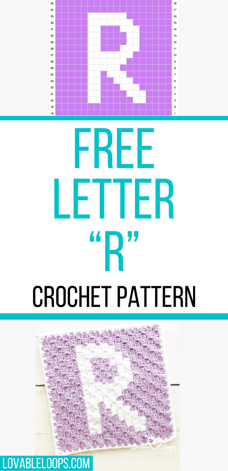 Letter R Crochet Pattern- Crochet Letter Patterns