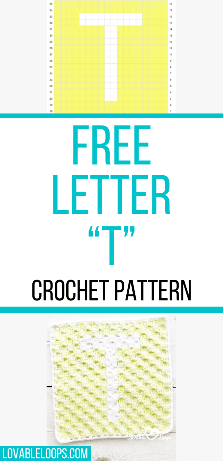 Letter T Crochet Pattern- Crochet Letter Patterns