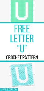 Letter U Crochet Pattern- Crochet Letter Patterns