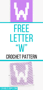 Letter W Crochet Pattern- Crochet Letter Patterns
