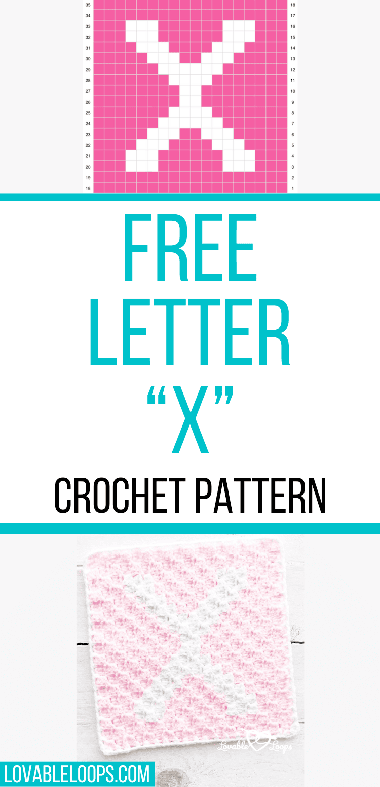 Letter X Crochet Pattern- Crochet Letter Patterns