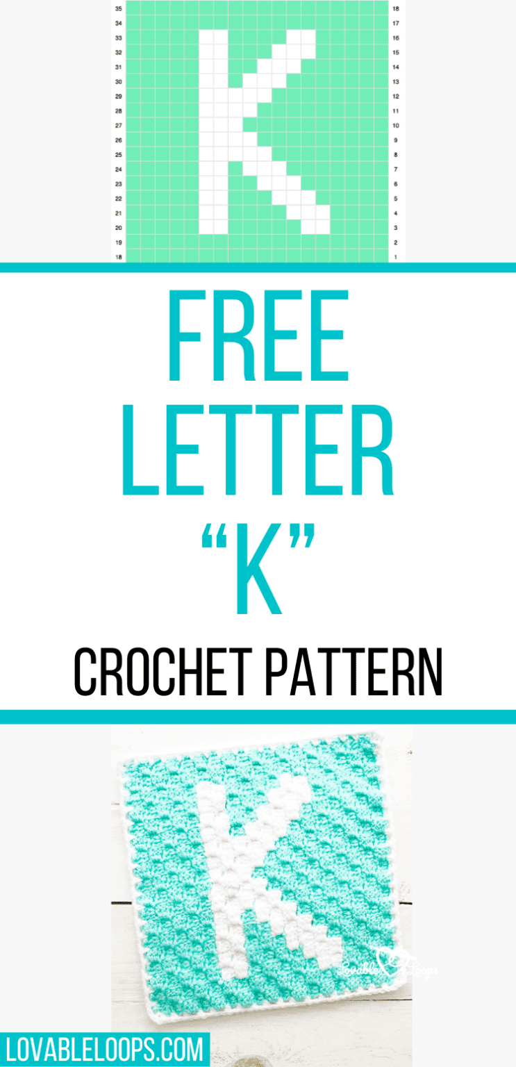 Letter K Crochet Pattern- Crochet Letter Patterns
