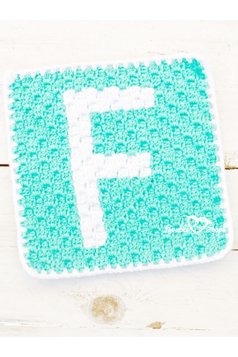 Letter F Crochet Pattern- Crochet Letter Patterns