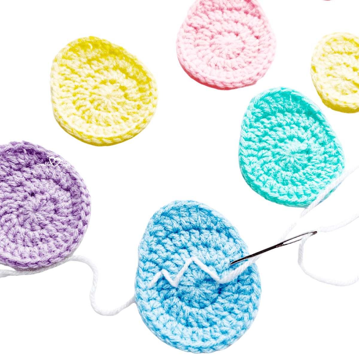 Easy Crochet Easter Egg Applique Pattern Free + Video Tutorial