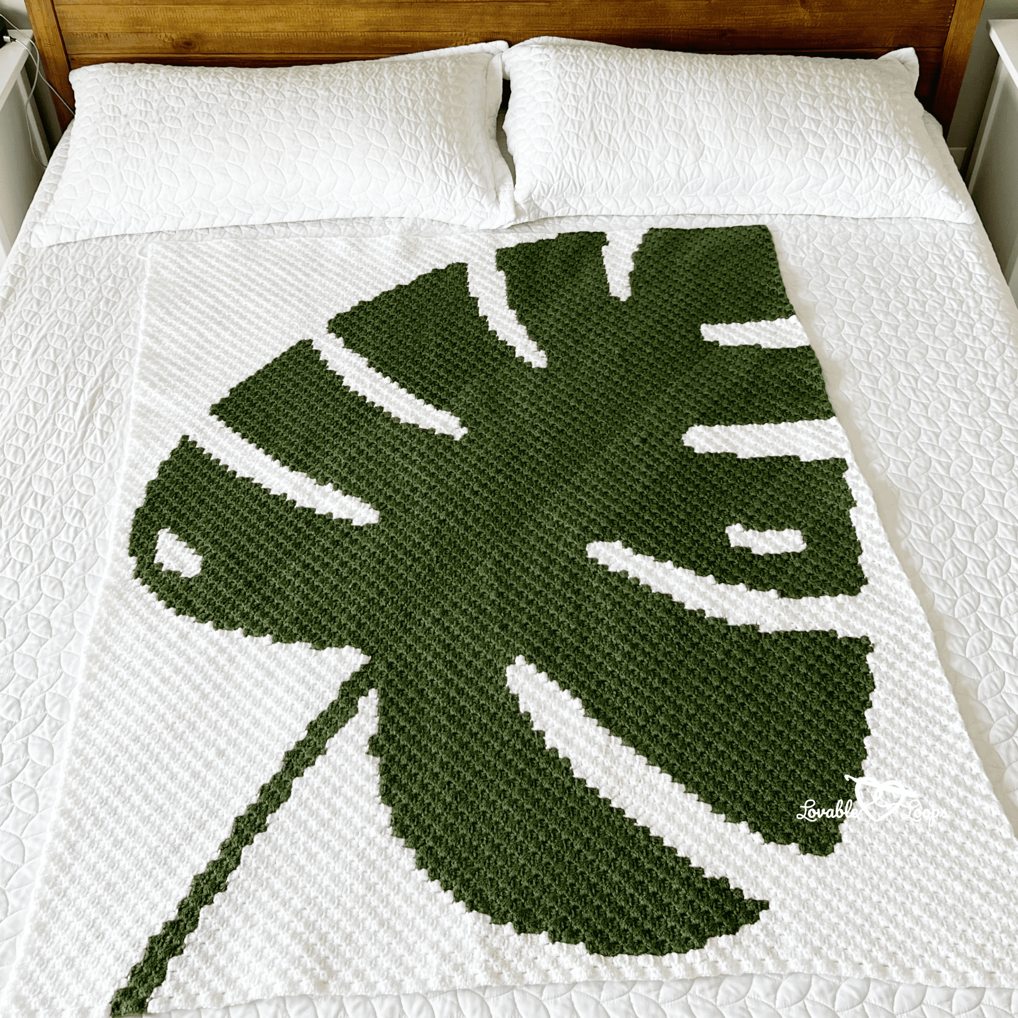 Stunning Crochet Monstera Leaf Blanket Pattern C2C (Free!)