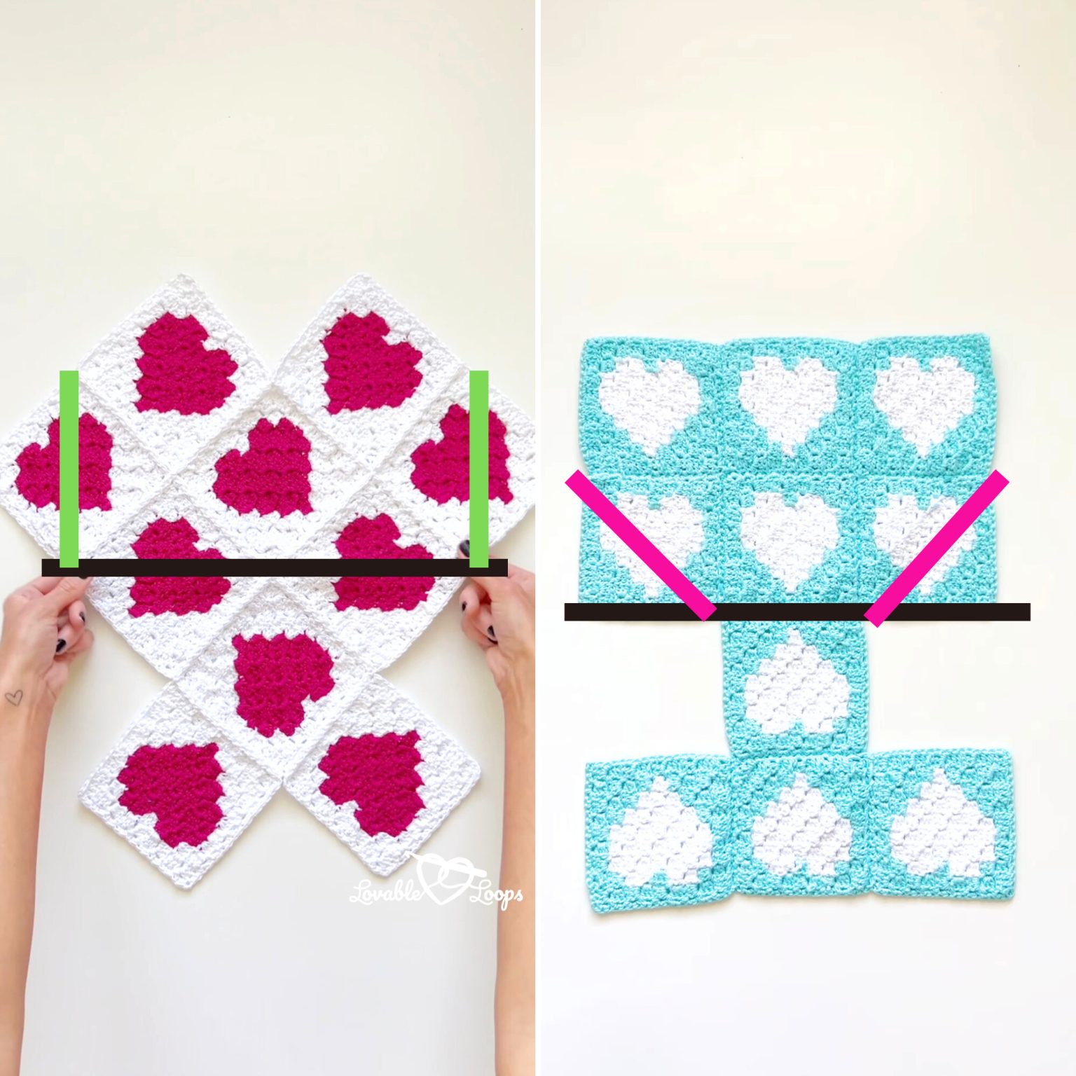 2 Styles Heart Patch Crochet Bag Pattern + Video Tutorial (Free)
