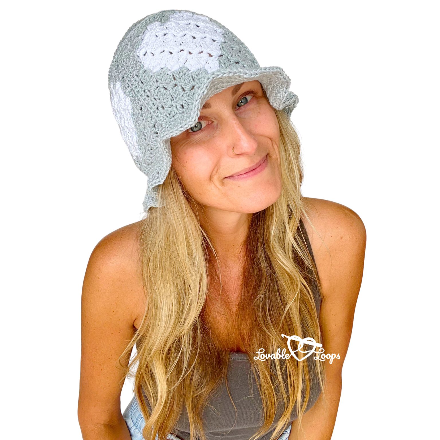 Heart bucket hat crochet pattern
