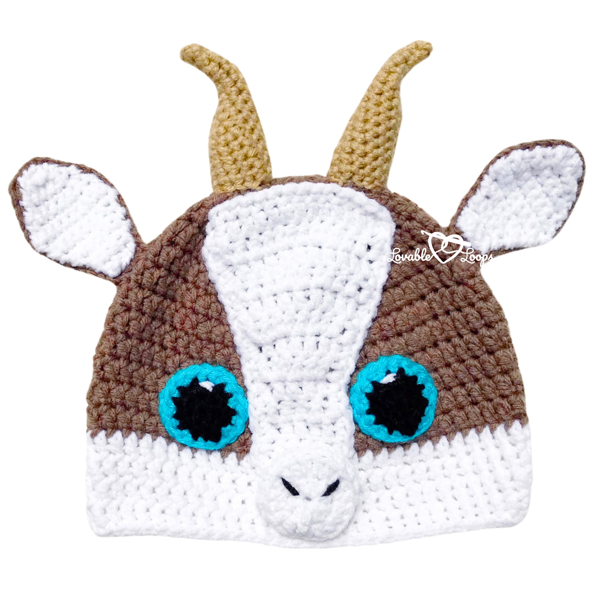 Cute Crochet Goat Hat Pattern for Beginners (Free & Easy)